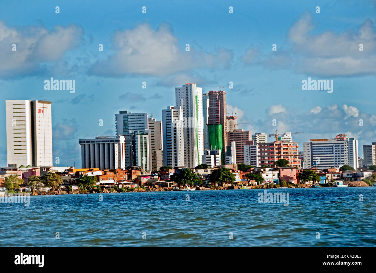 View of Recife in Northeast Brazil from the river on of the many ...