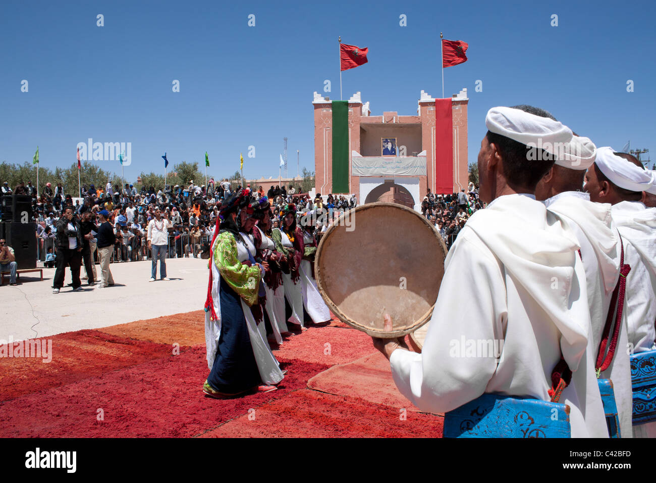 Traditional performers during the annual rose festival El Kelaa M’Gouna ...