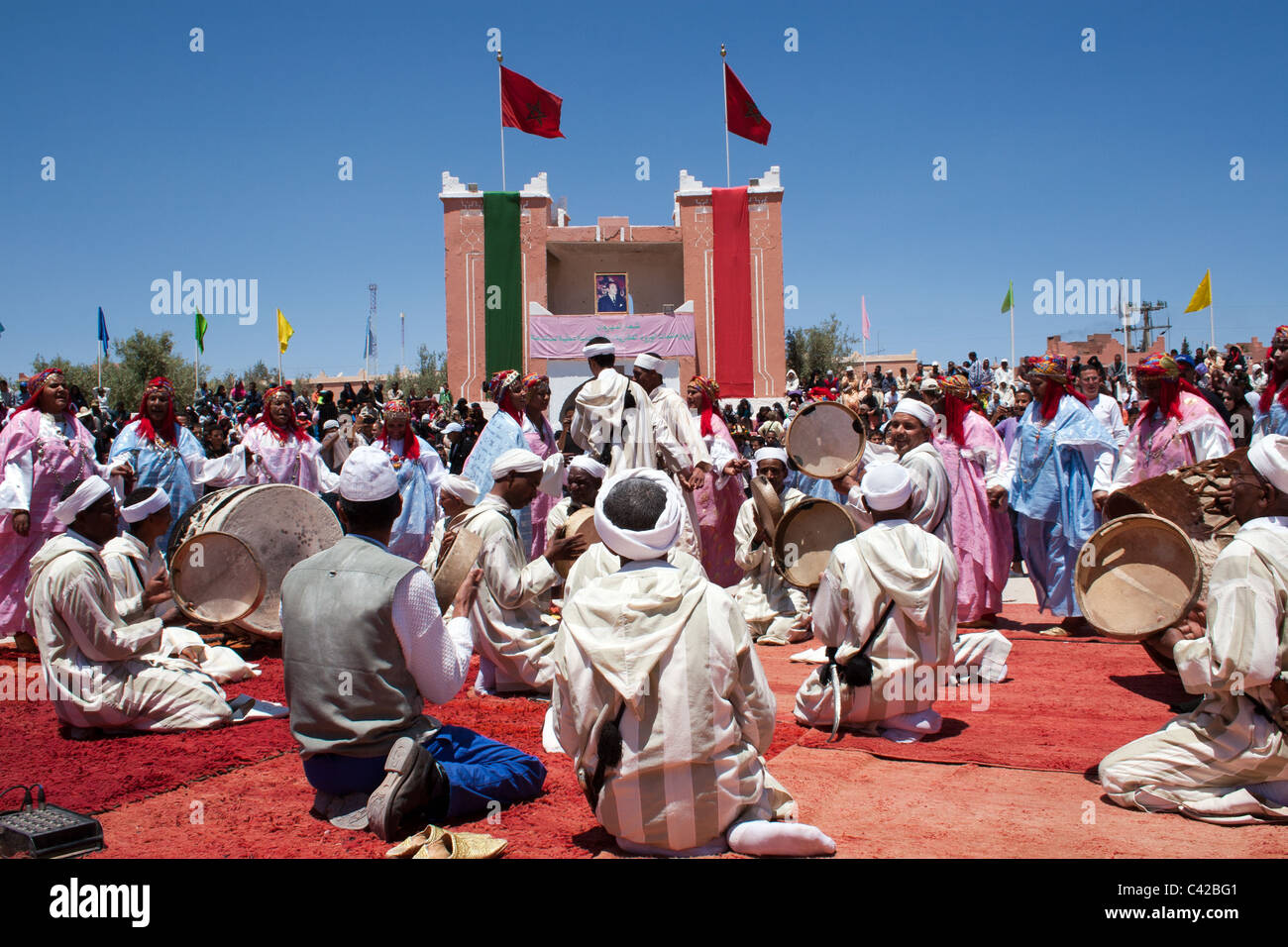 Traditional performers during the annual rose festival El Kelaa M’Gouna ...