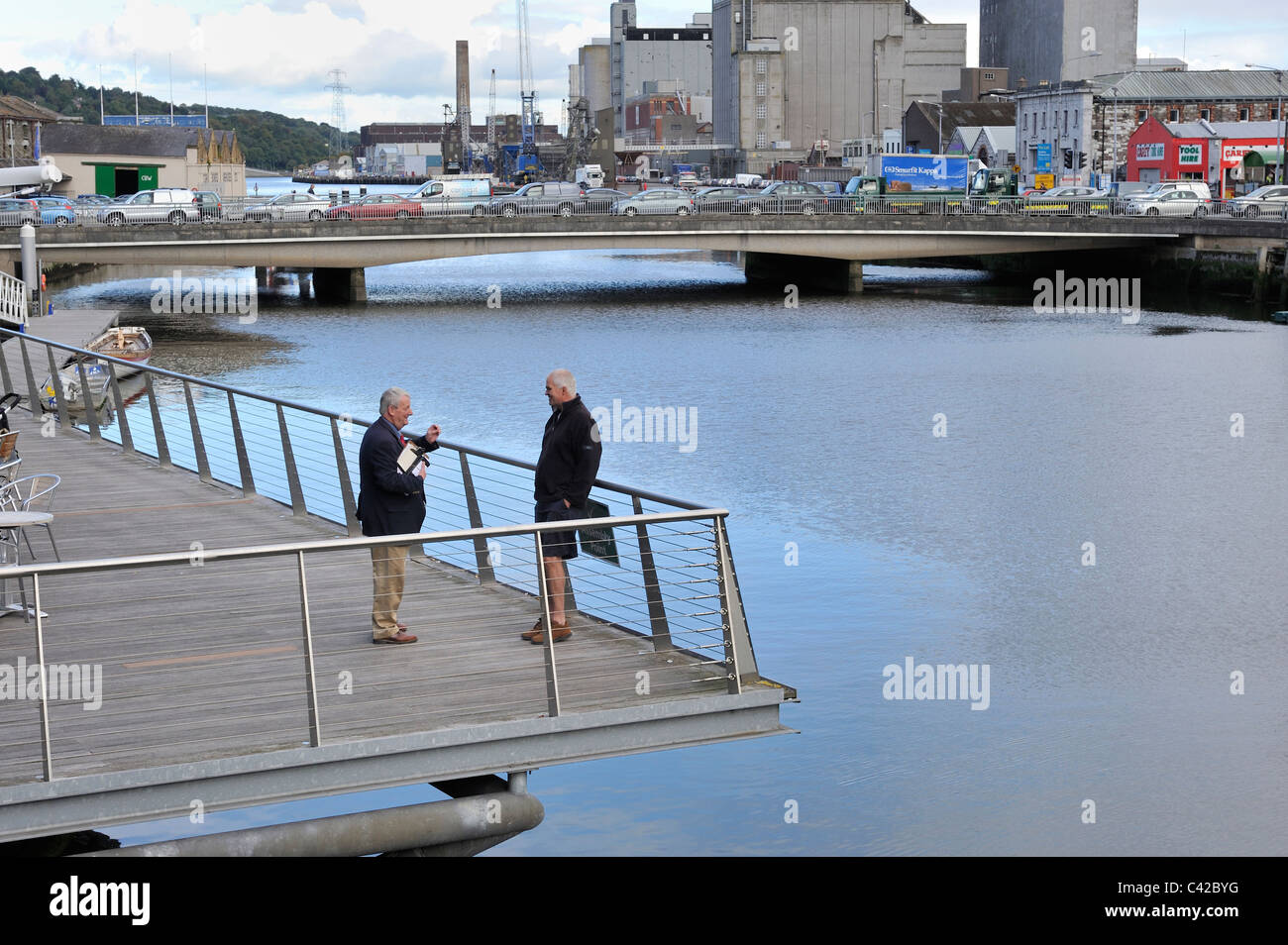 Two men chatting Lapp's Quay Cork City Ireland Stock Photo - Alamy
