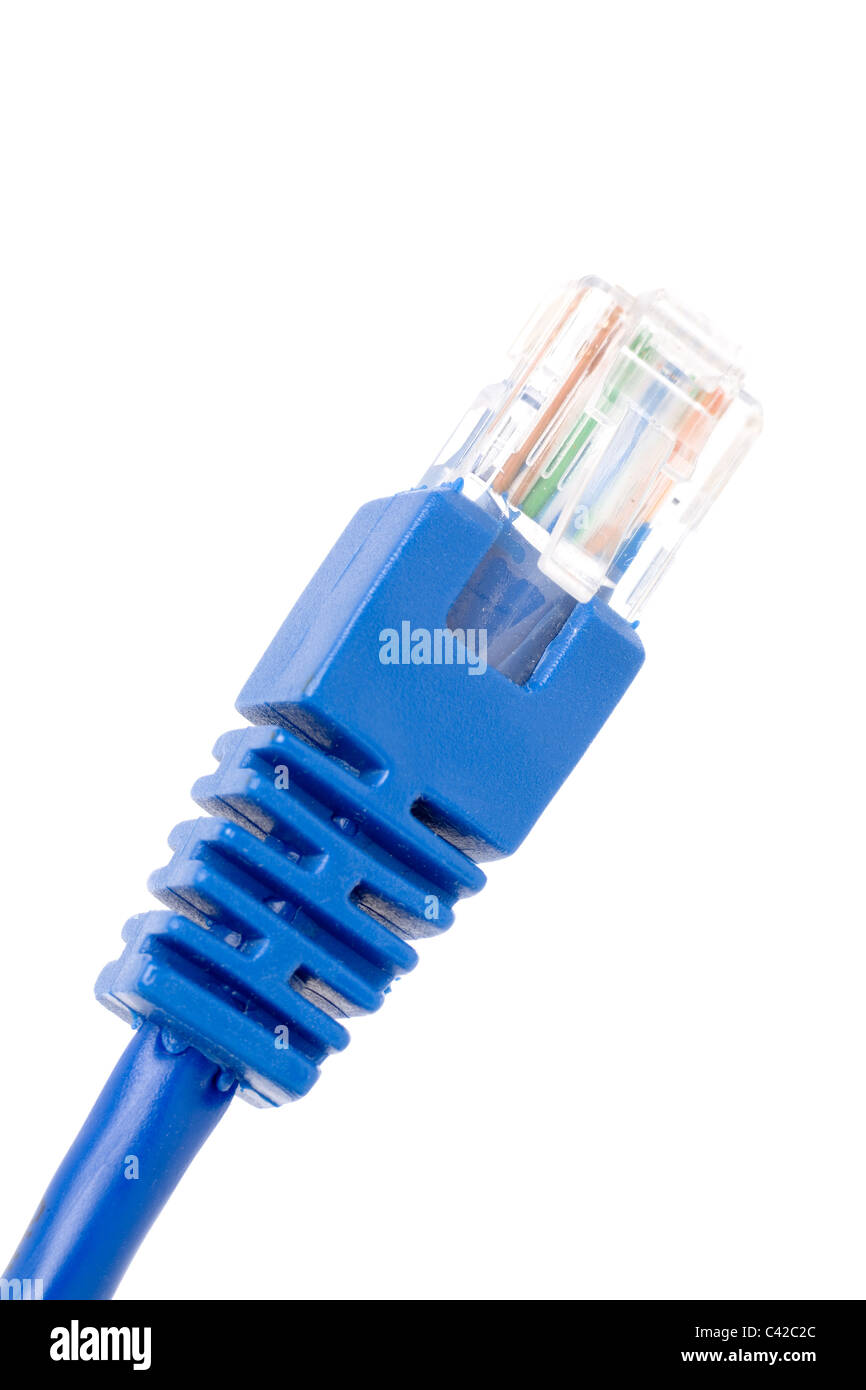 Network Connection Plug close up shot Stock Photo - Alamy