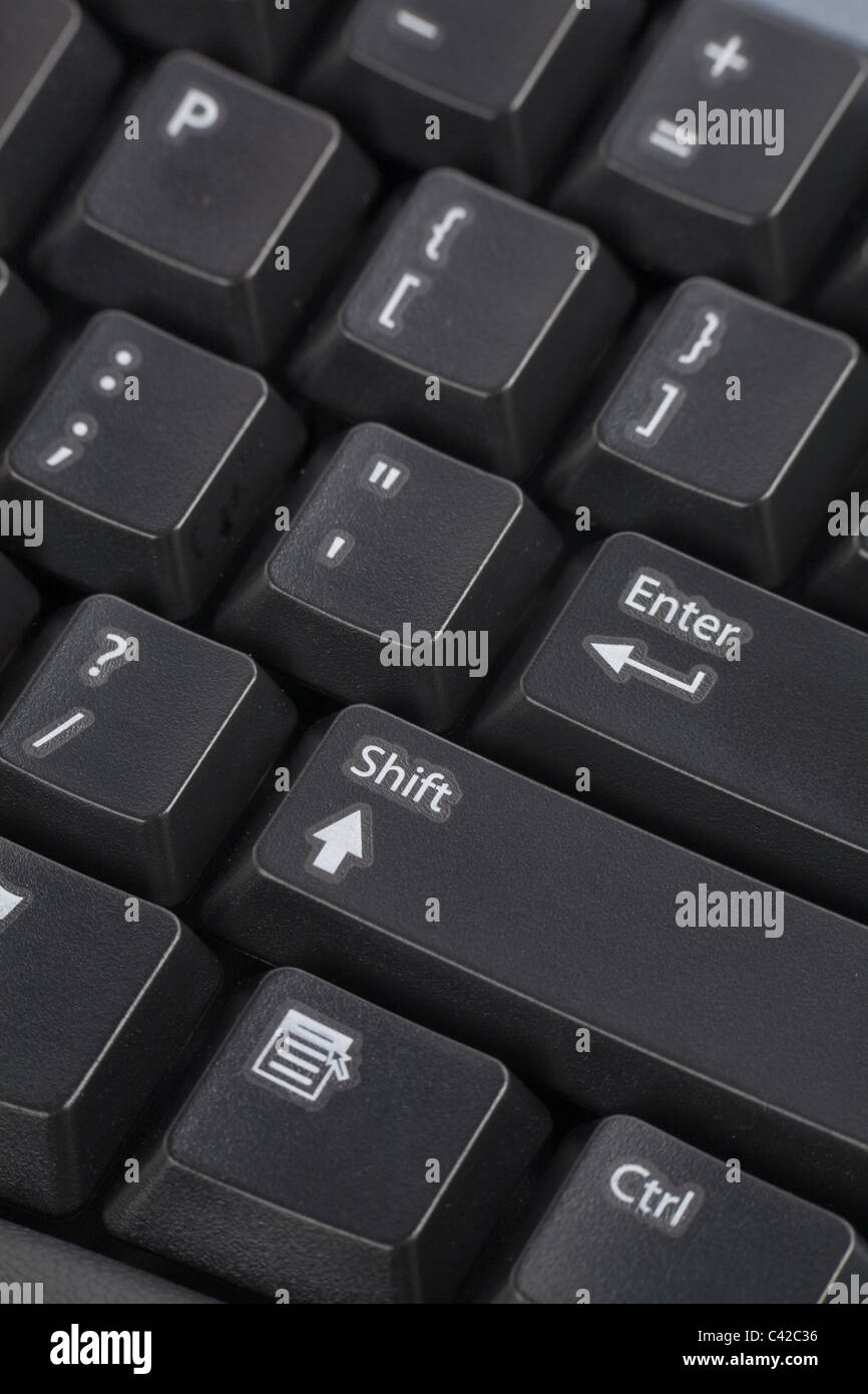 black computer keyboard close up Stock Photo - Alamy