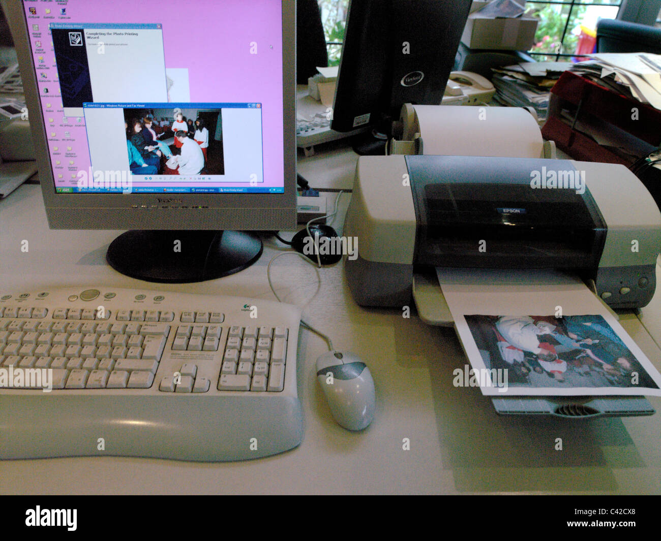 Computer Printer Mouse Keyboard High Resolution Stock Photography and ...