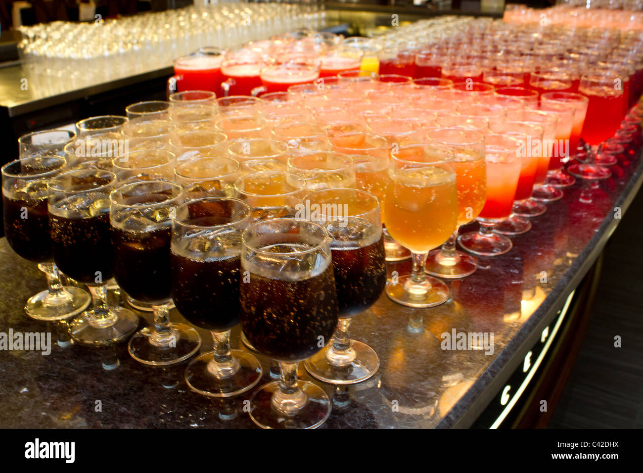 colorful drinks glasses bar Stock Photo - Alamy