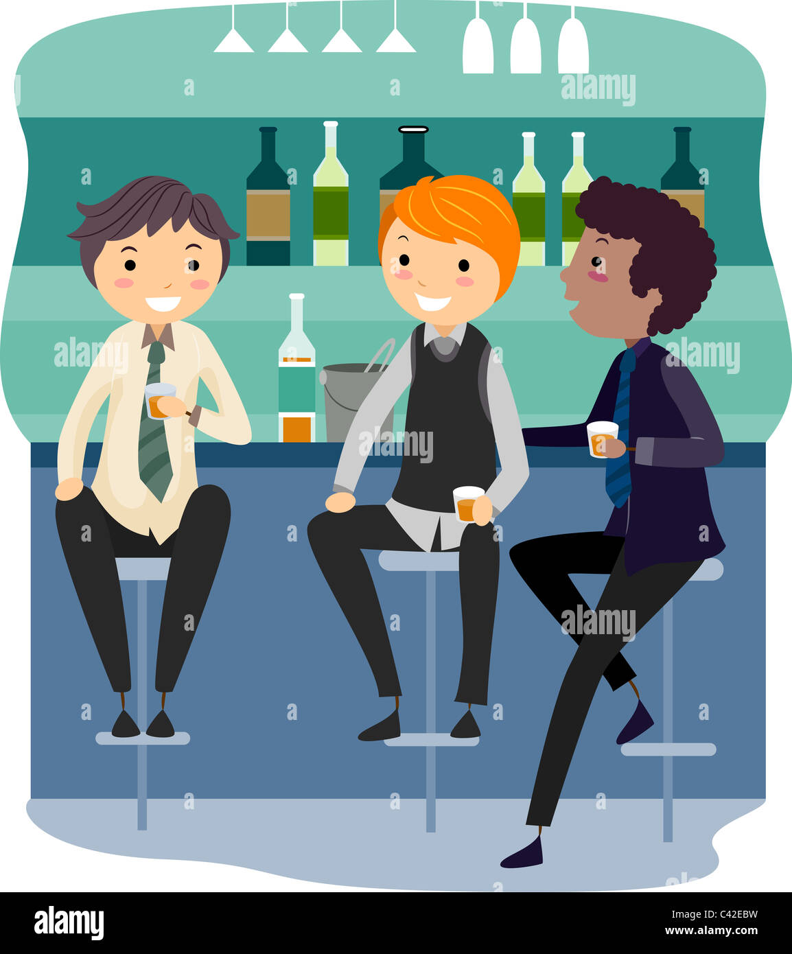 Stick figure illustration party hi-res stock photography and images - Alamy