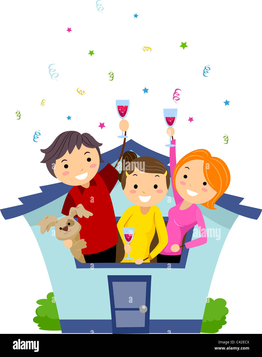 Illustration of girls having fun hi-res stock photography and images ...