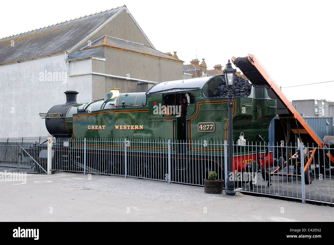 4277 hercules on the dartmouth steam railway england uk Stock Photo - Alamy