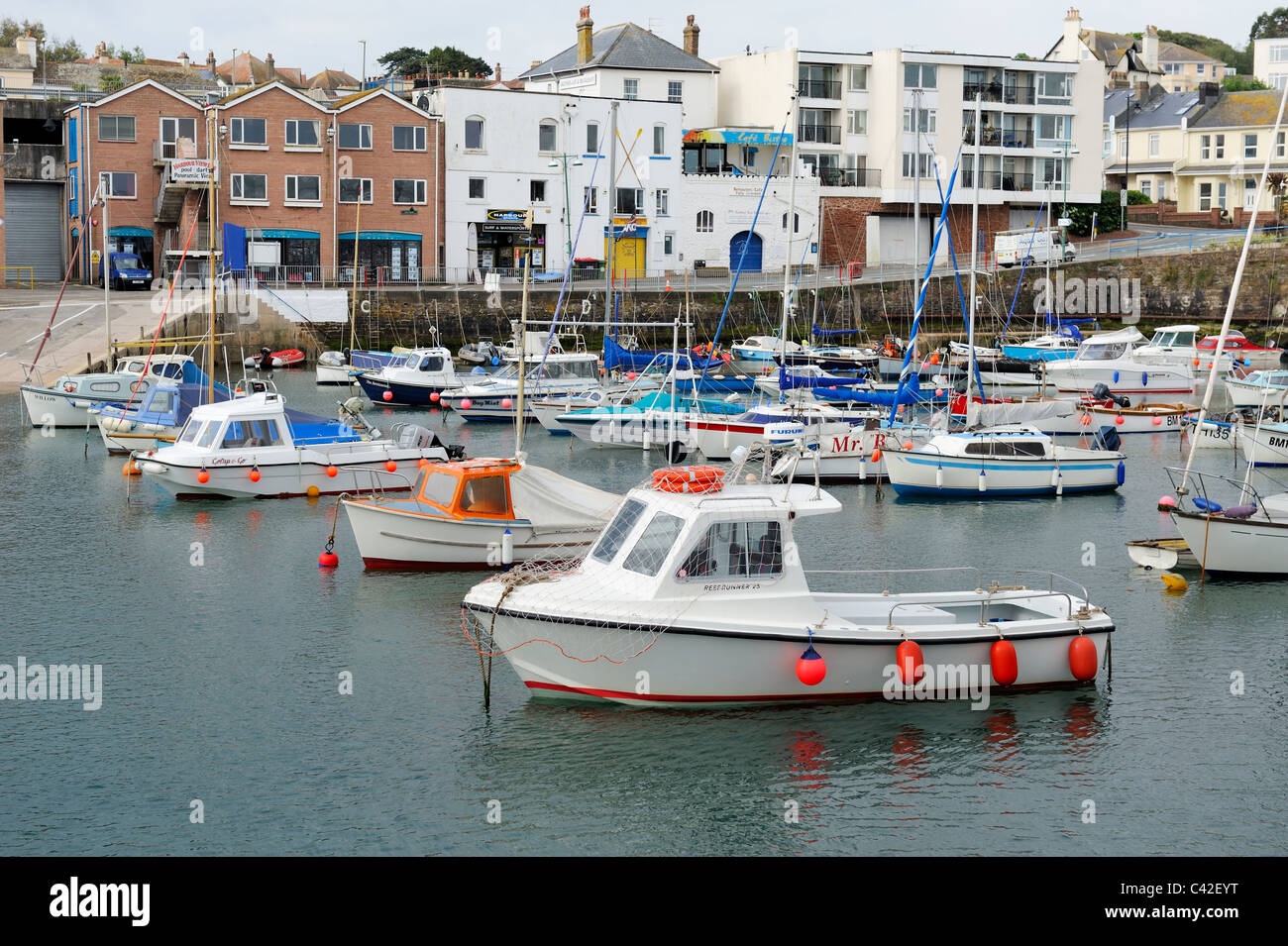 paignton harbour devon england uk Stock Photo - Alamy