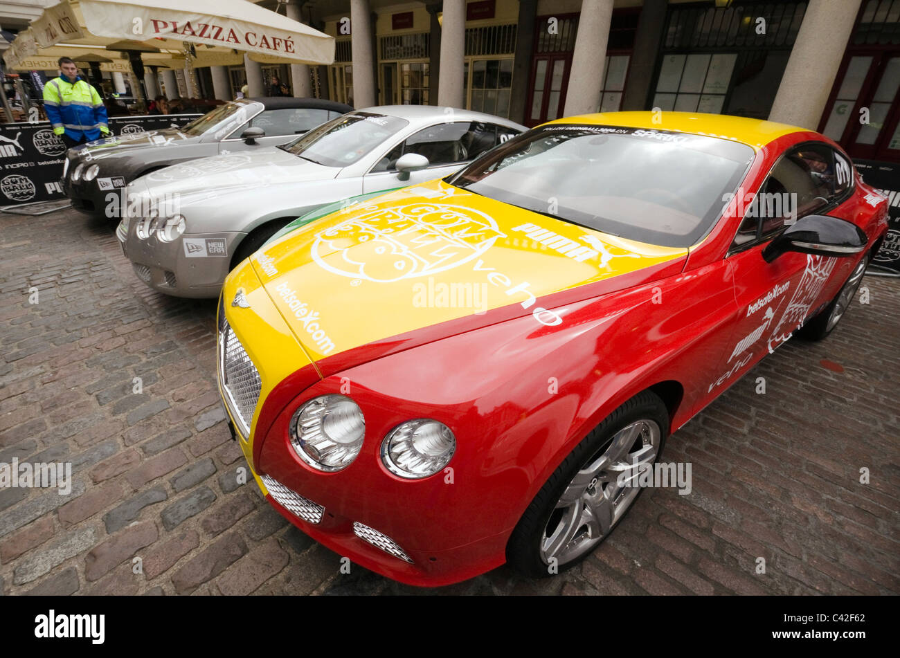 Bentley Continental GT luxury car parked at Covent Garden Piazza at the ...