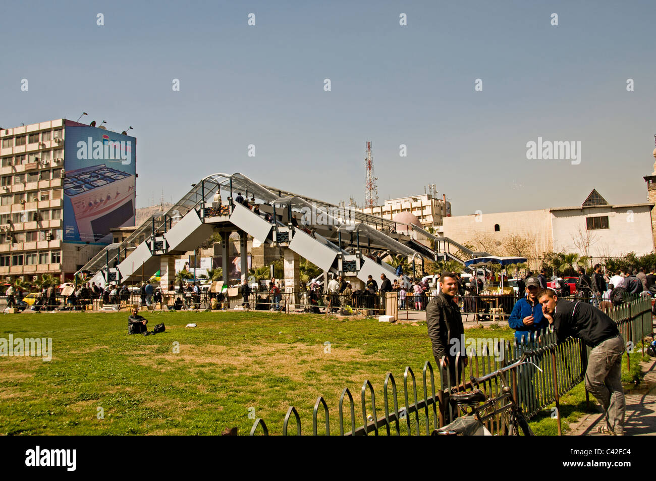 Modern Town City Central Damascus Syria People Stock Photo - Alamy
