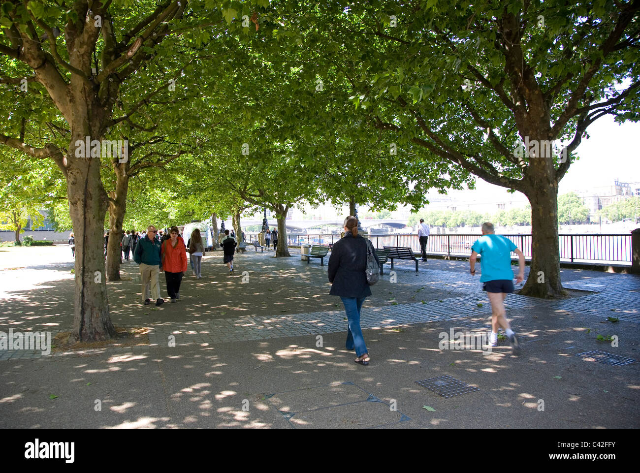 Southbank promenade embankment london hi-res stock photography and ...