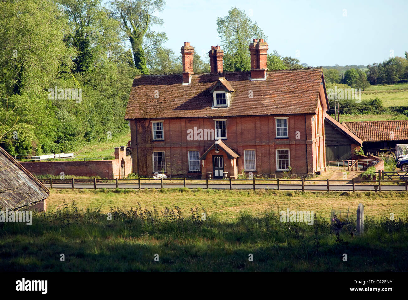 Church farm farmhouse building, Chillesford, Suffolk, England Stock ...
