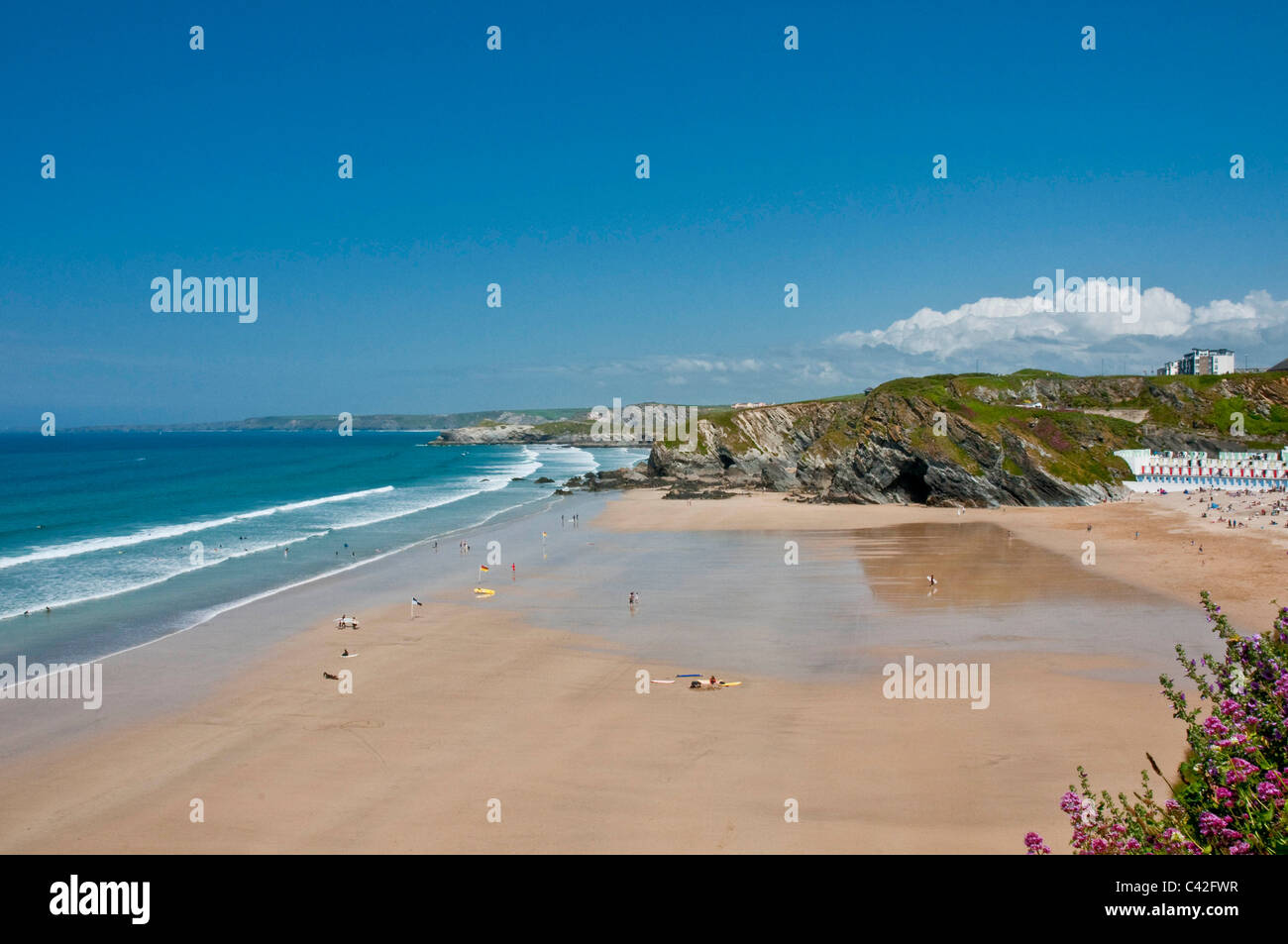 Tolcarne Beach Newquay Cornwall Stock Photo - Alamy