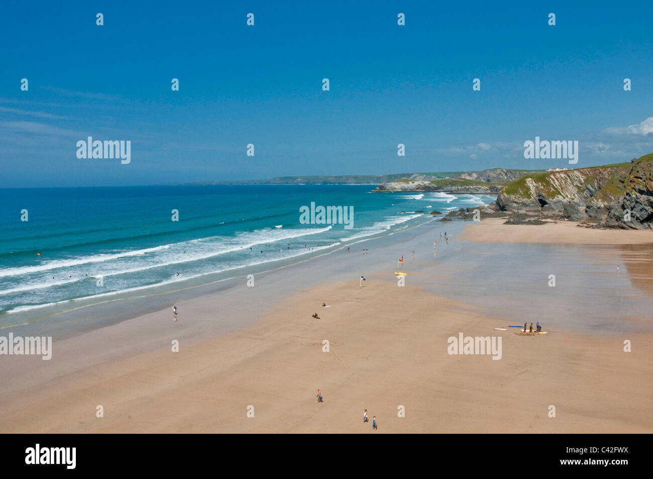 Tolcarne Beach Newquay Cornwall Stock Photo - Alamy