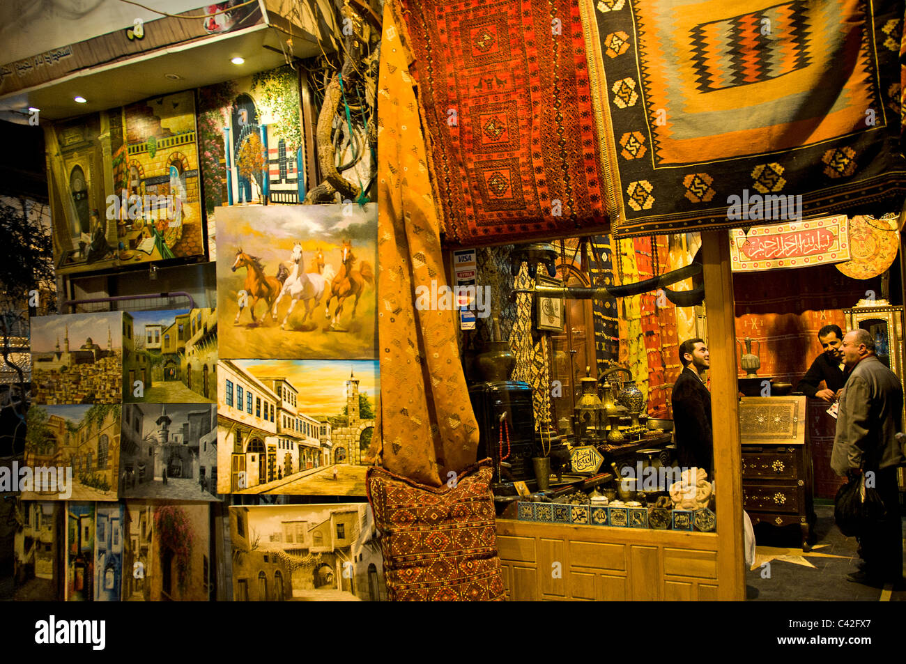 Damascus Syria Bazaar art gallery Antique shop Stock Photo - Alamy