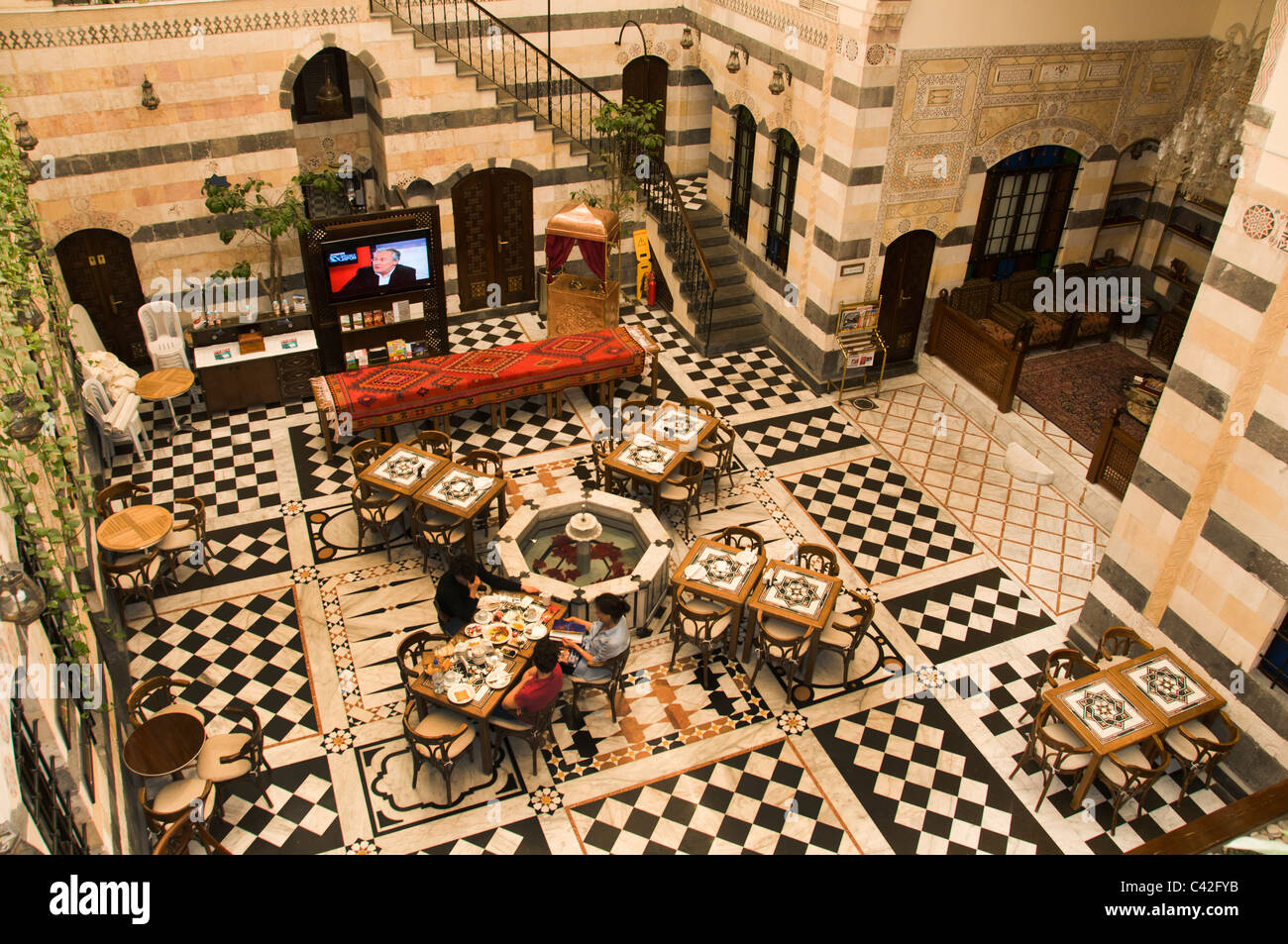 Damascus Syria Al Shahbandar Palace Hotel Syrian Stock Photo - Alamy