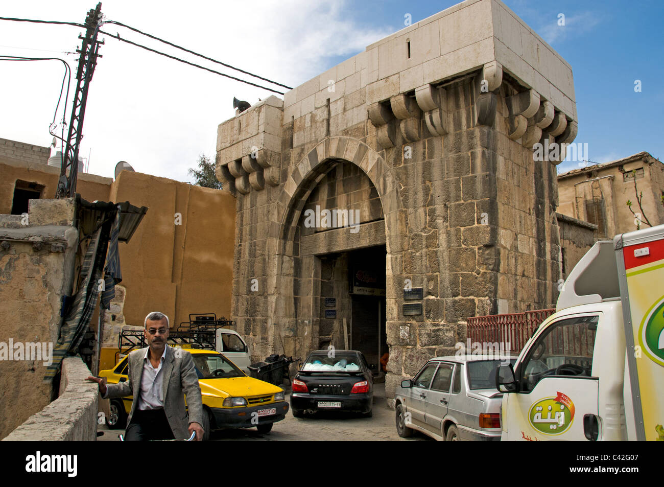Damascus Syrian Gate of Safety Bab as Salama Roman Gate Byzantine Stock ...