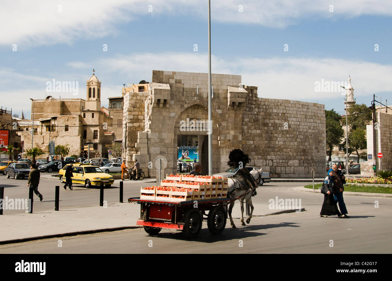 Bab Touma Roman Gate of St. Thomas or Gate of Venus Byzantine Damascus ...