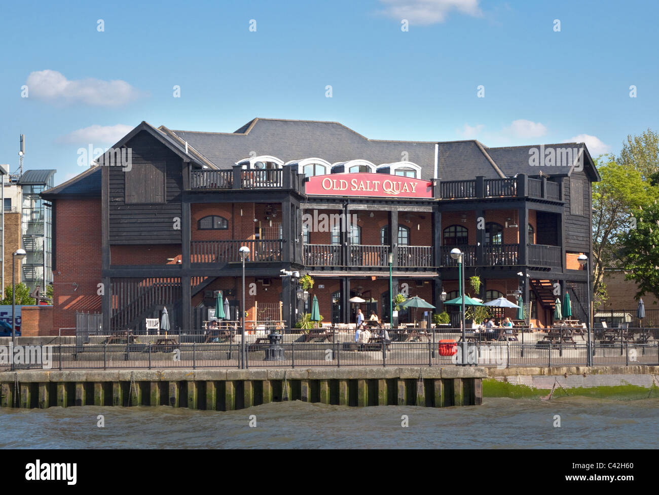 Old Salt Quay, River Thames, London, England Stock Photo - Alamy