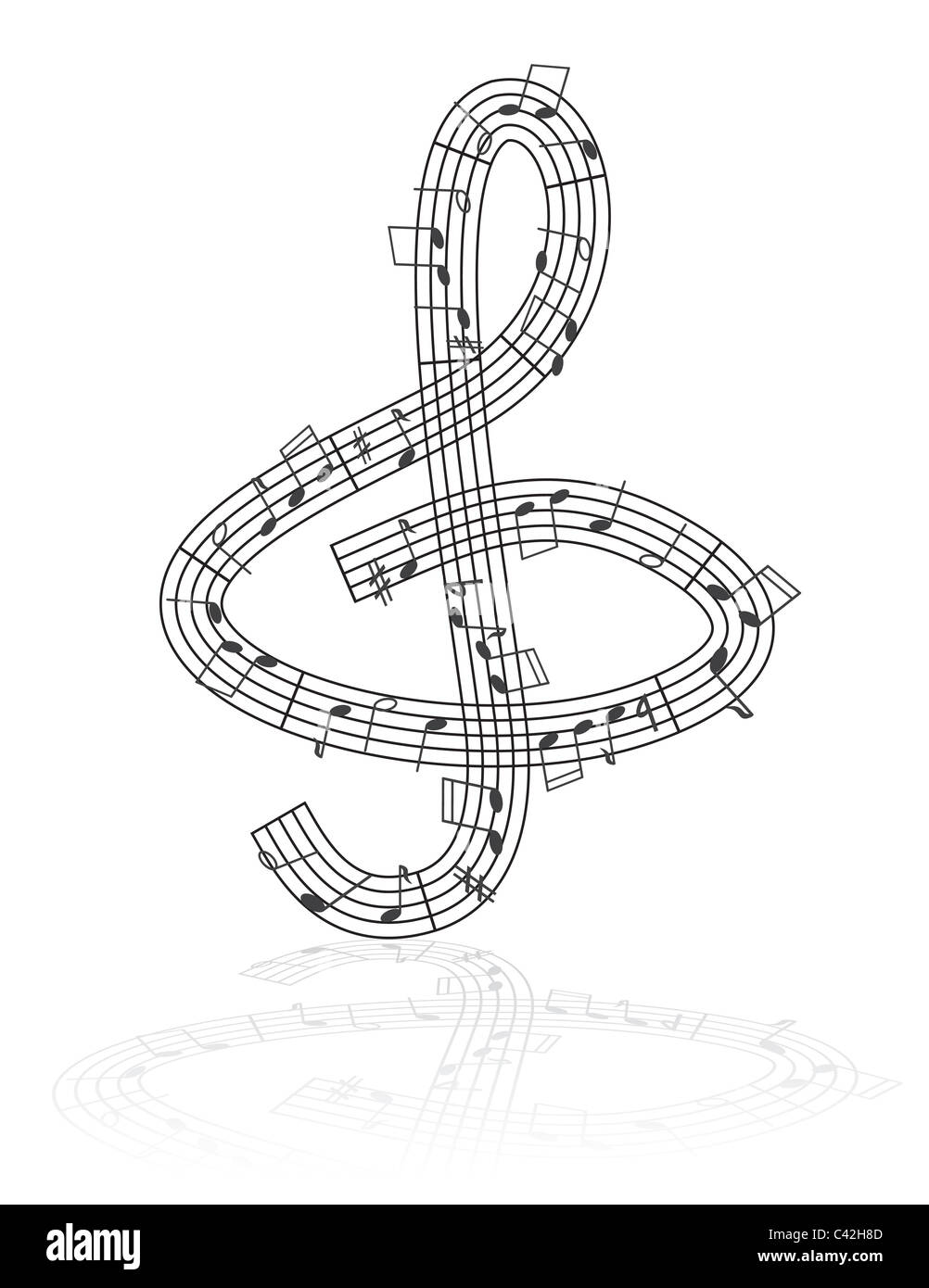 Treble clef notes hi-res stock photography and images - Alamy