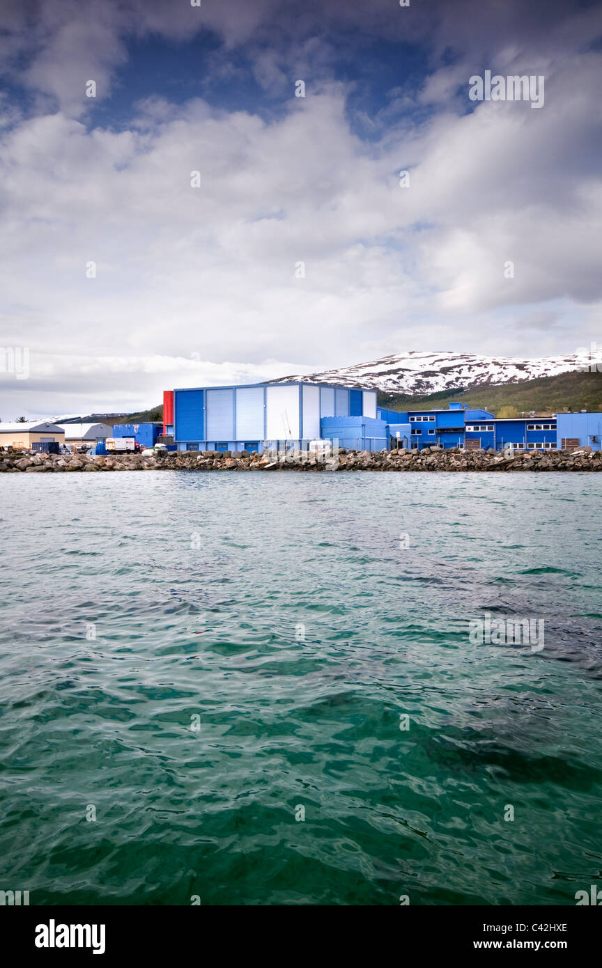 Sortland in Norway (viewed from the sea) which is known as the Blue ...