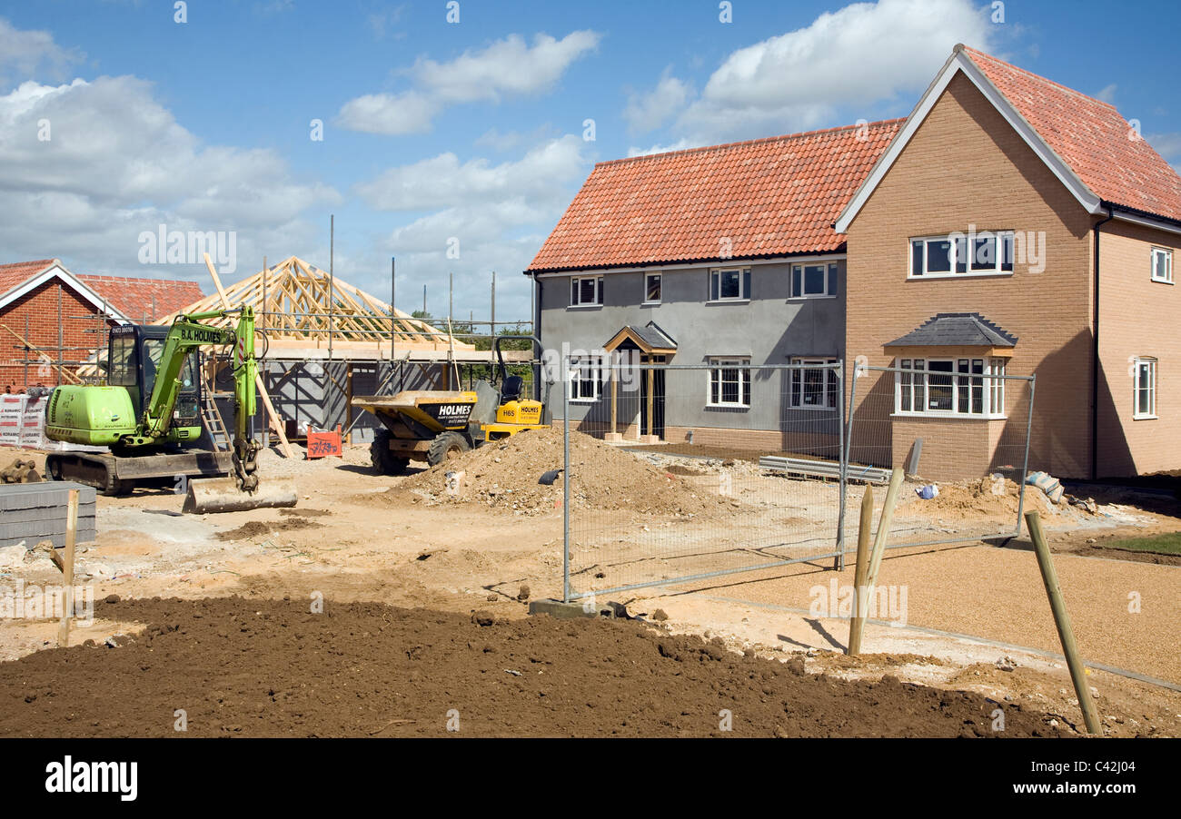 New housing development at Cavell Close Bawdsey Suffolk England Stock ...
