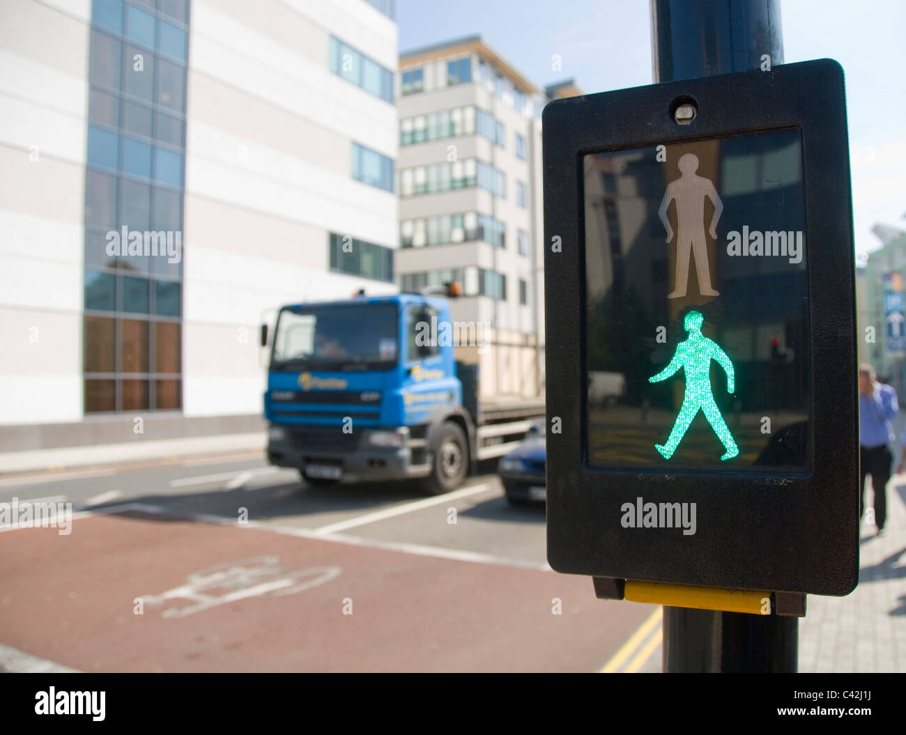 Traffic light green man hi-res stock photography and images - Alamy
