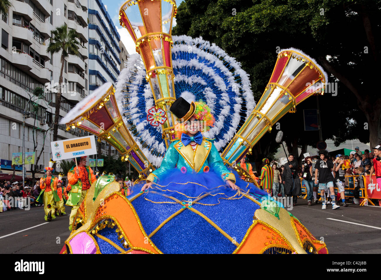 The shrove tuesday parade at the Santa Cruz de Tenerife Carnaval Stock ...