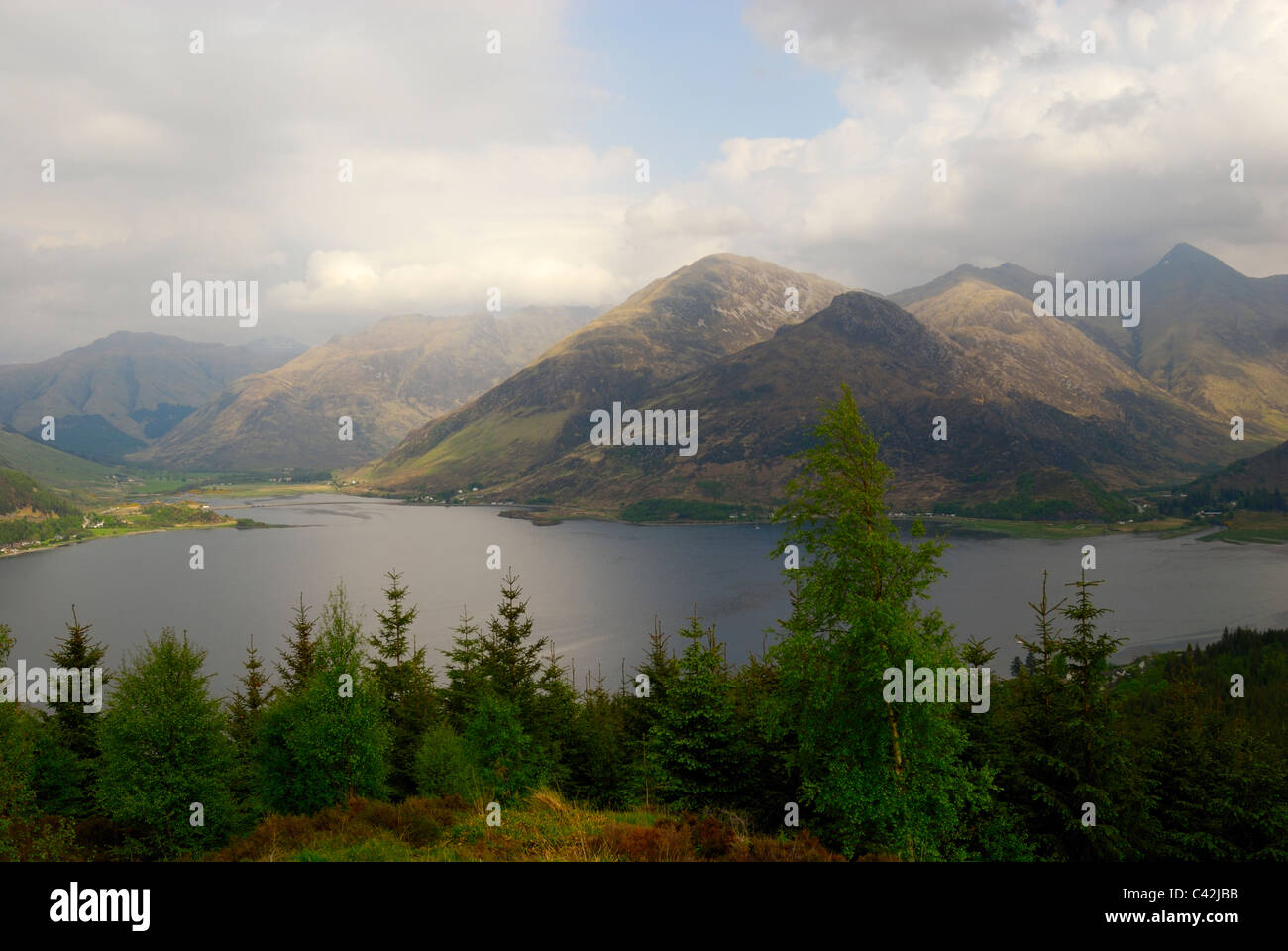 Looking over Loch Duich from Ratagan, Western Highlands, Scotland Stock ...