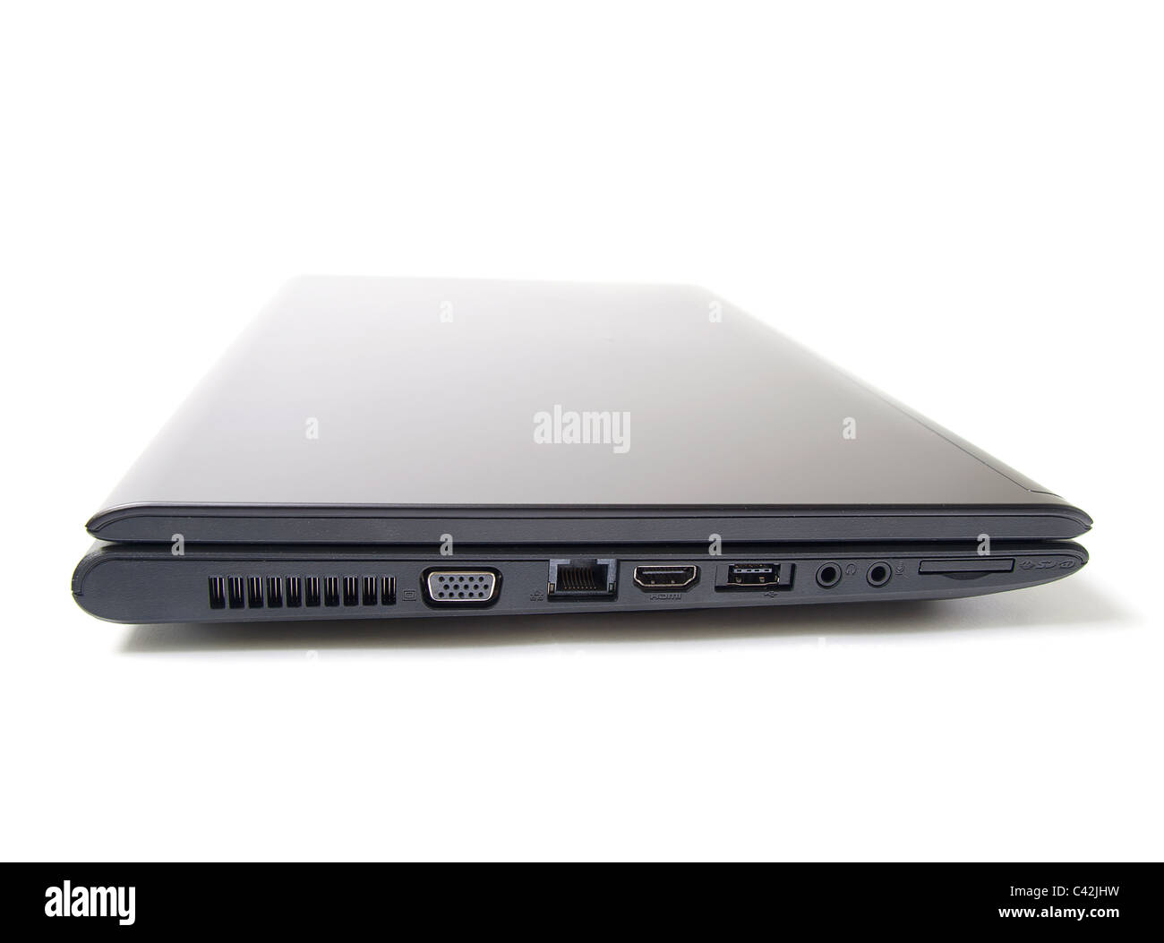 Silver laptop side view black hi-res stock photography and images - Alamy