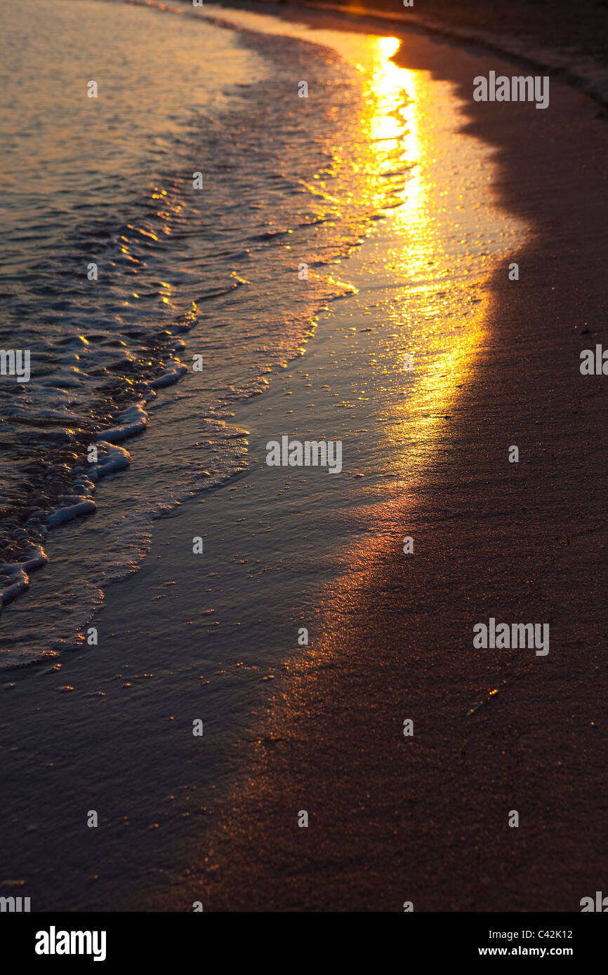 The famous Elafonisi beach on Crete, at sunset Stock Photo - Alamy