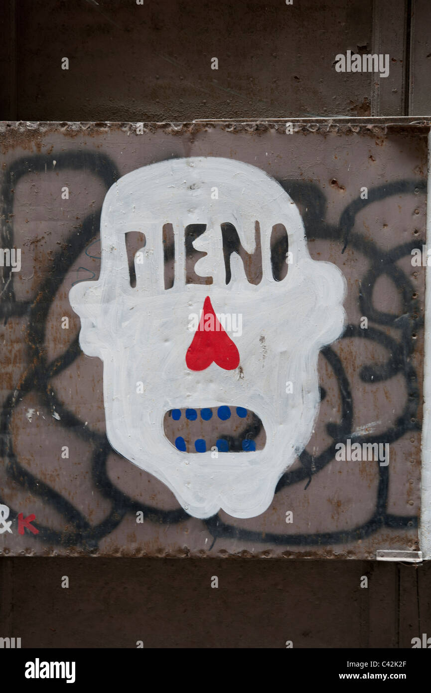 Example of graffiti in Palermo streets, Palermo, Sicily, Italy Stock ...