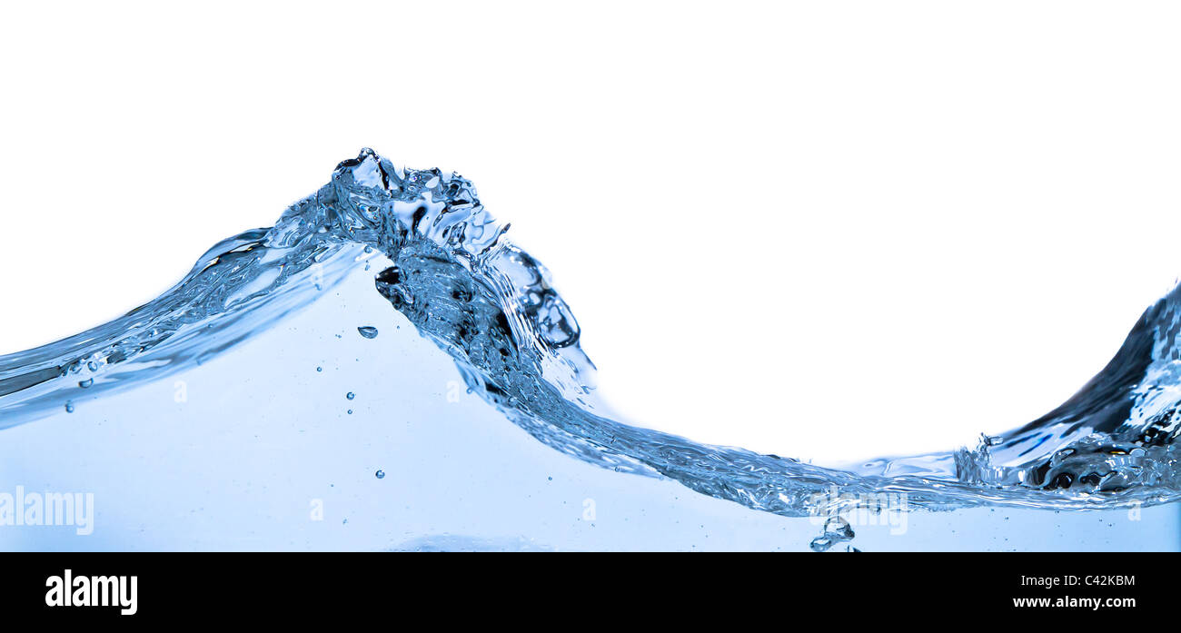 water wave close up shot on white background Stock Photo - Alamy
