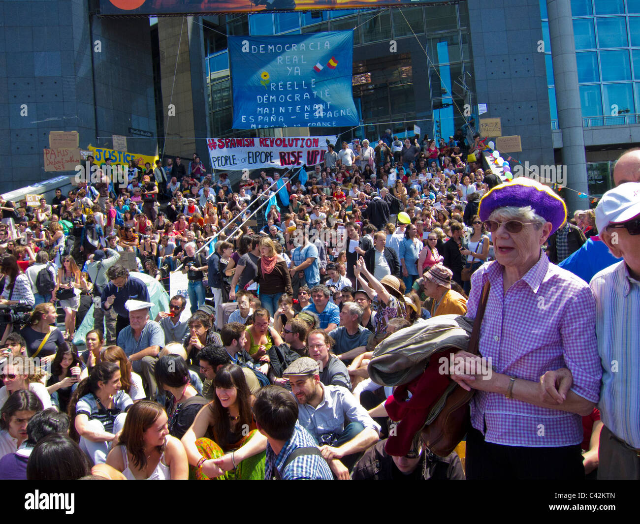 Paris, France, Huge Crowds of French People, Demonstrating in Support ...