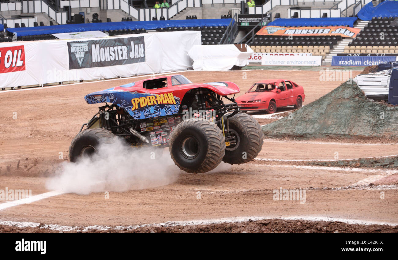 Monster Trucks at derby Pride park Stock Photo - Alamy