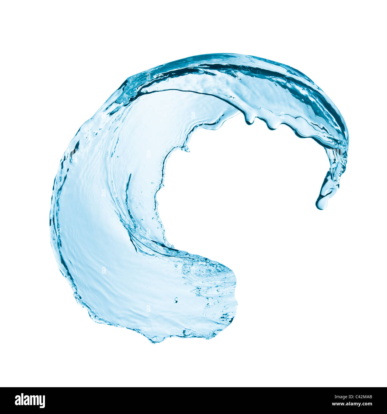 water splash close up isolated on white background Stock Photo - Alamy