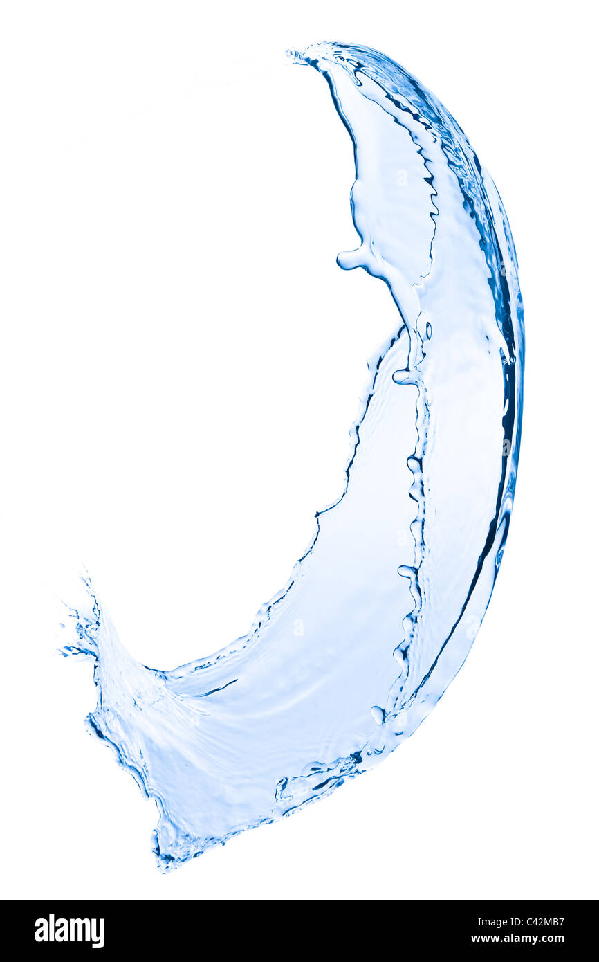 water splash close up isolated on white background Stock Photo - Alamy