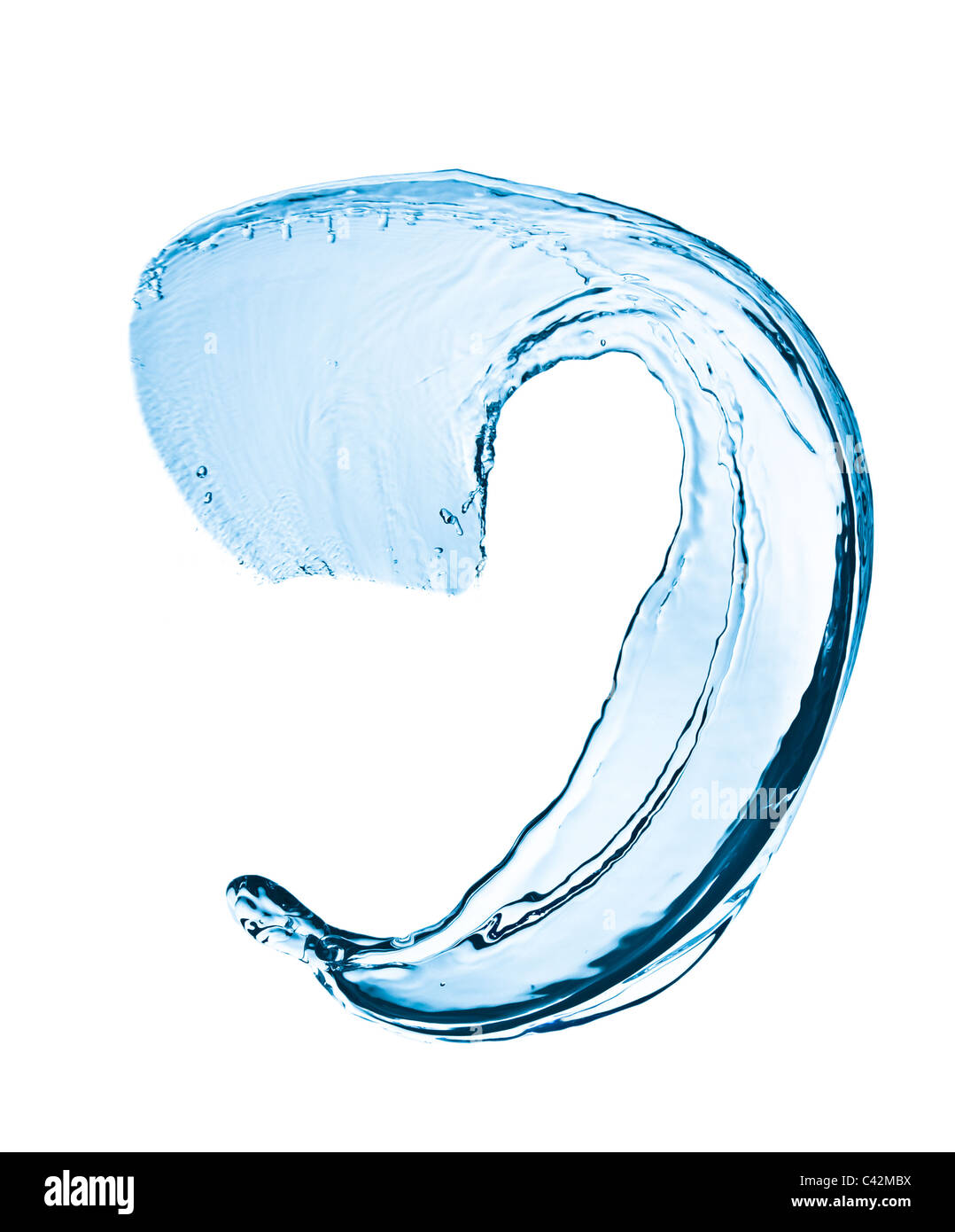 water splash close up isolated on white background Stock Photo - Alamy