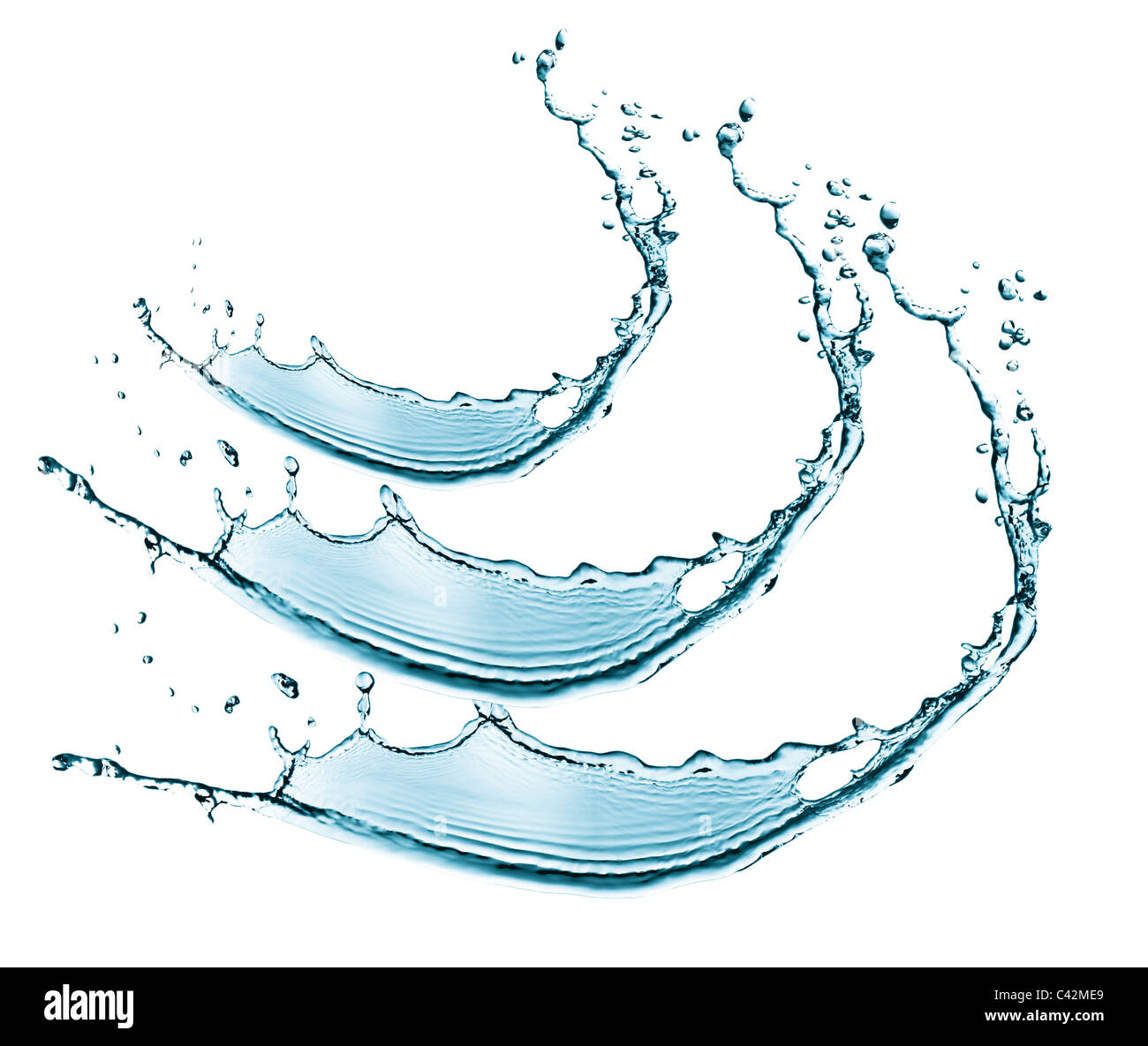 water splashing close up isolated on white background Stock Photo - Alamy