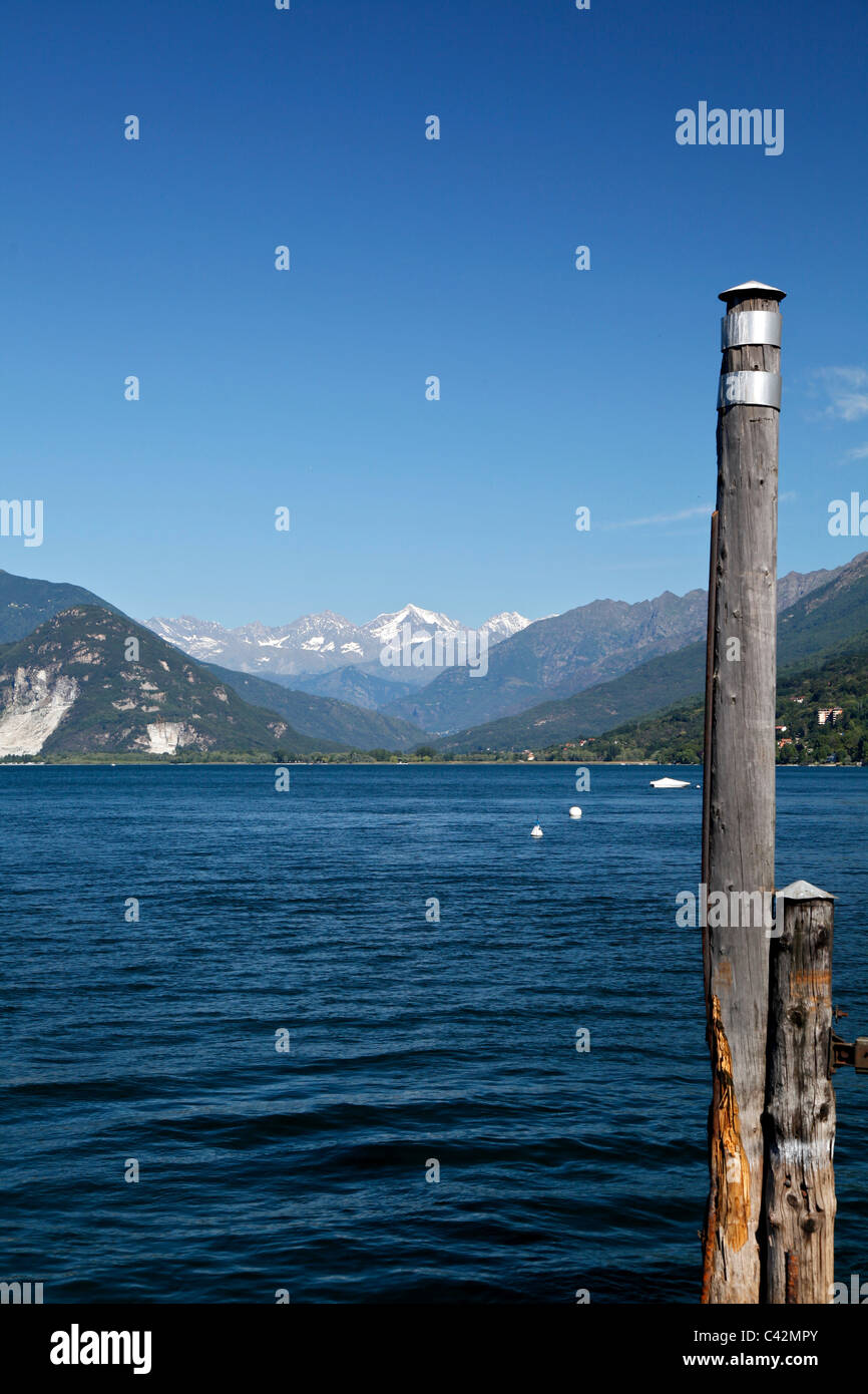 Lake Maggiore and the mountains of the Ossola Valley Stock Photo - Alamy