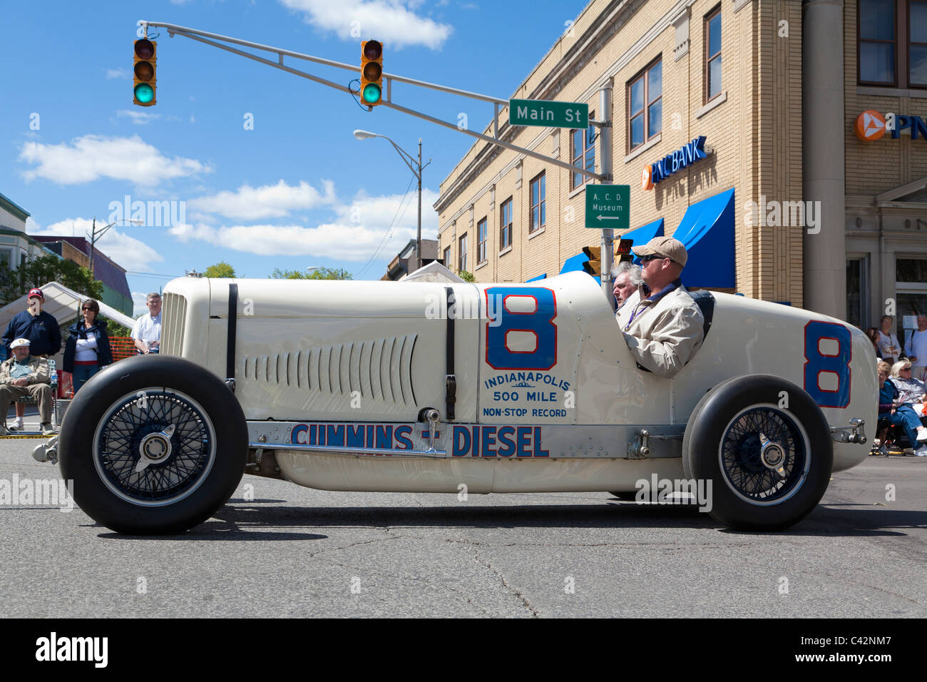 Classic car parade Stock Photo - Alamy