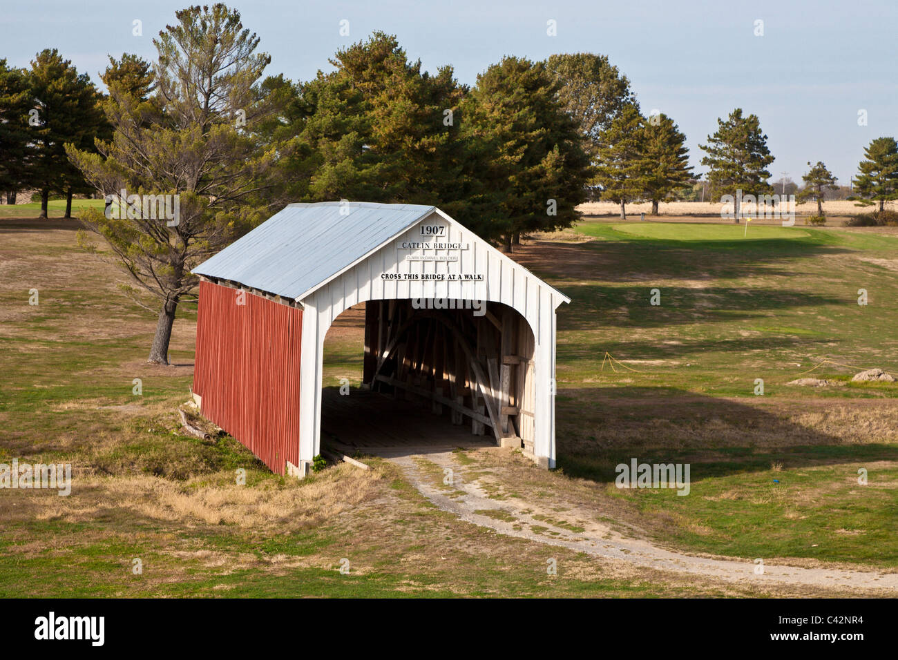 Catlin Covered Bridge built in 1907 and moved to Rockville Golf Course ...