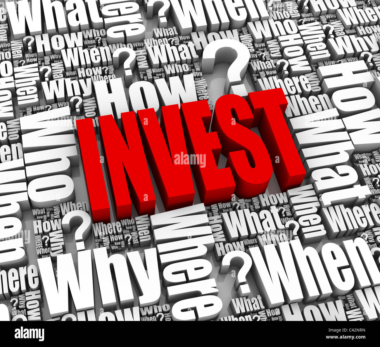 Group of investment related 3D words. Part of a series Stock Photo - Alamy