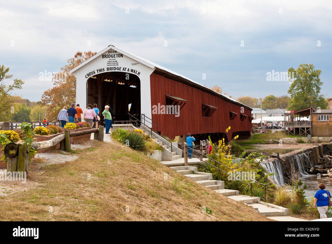 Replica of the Bridgeton Covered Bridge which was built in 2006 in ...