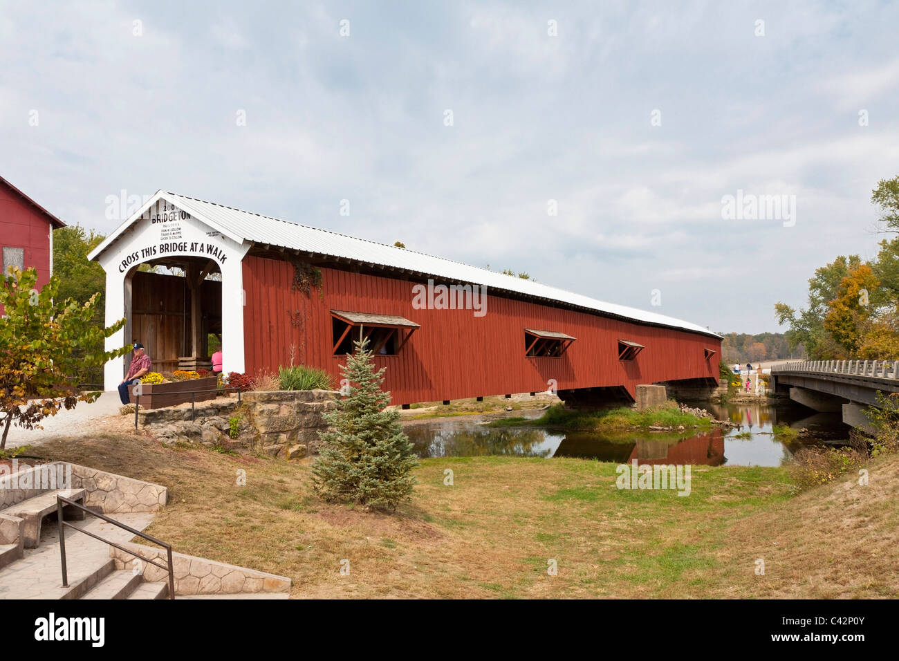 Replica of the Bridgeton Covered Bridge which was built in 2006 in ...