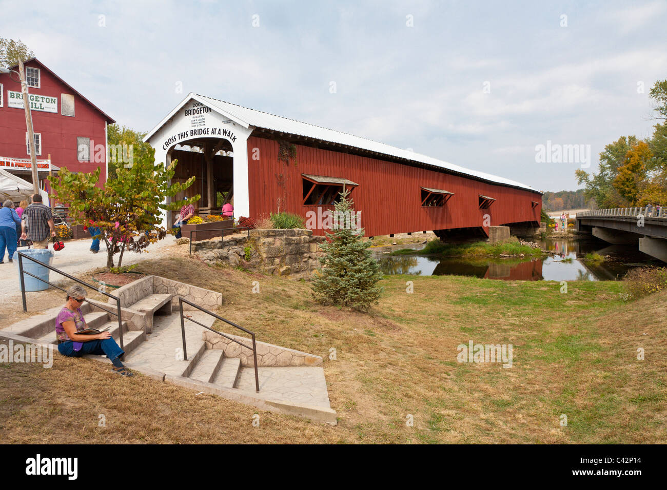 Replica of the Bridgeton Covered Bridge which was built in 2006 in ...