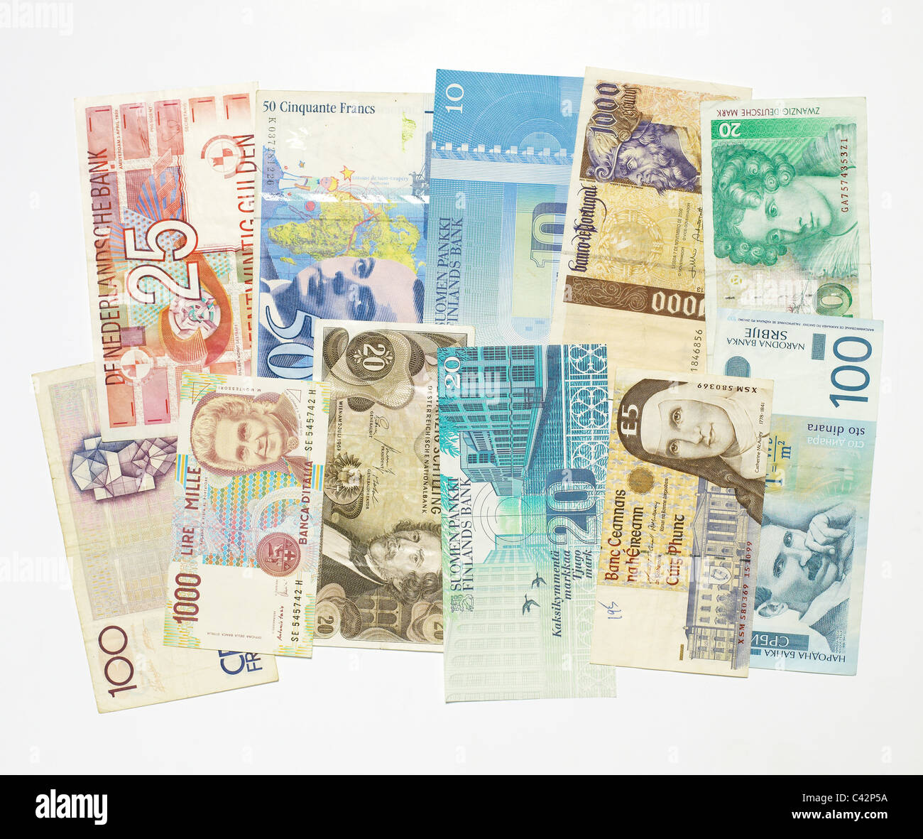 Foreign bank notes Stock Photo - Alamy