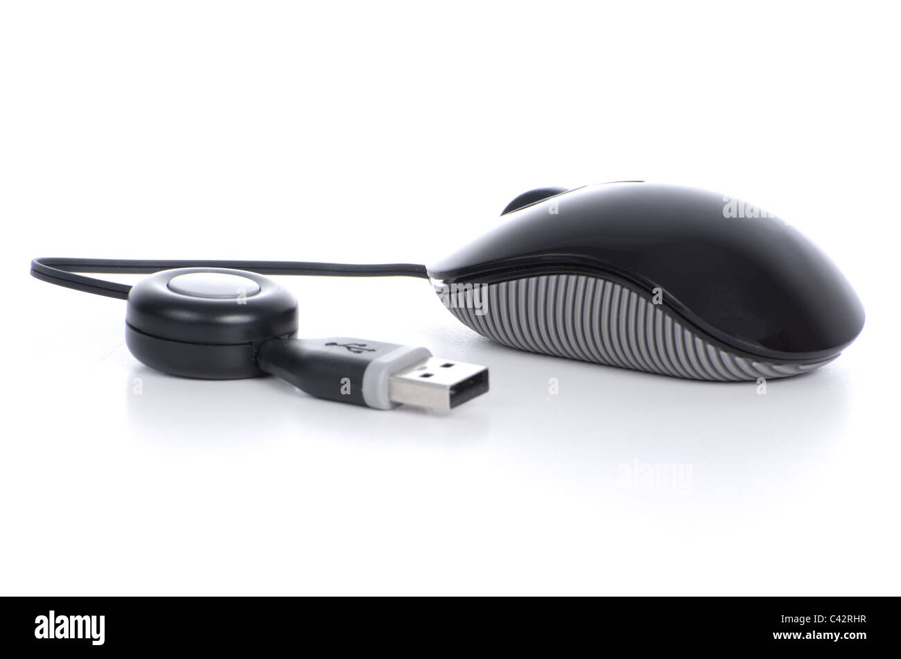 Computer mouse on white background Stock Photo - Alamy