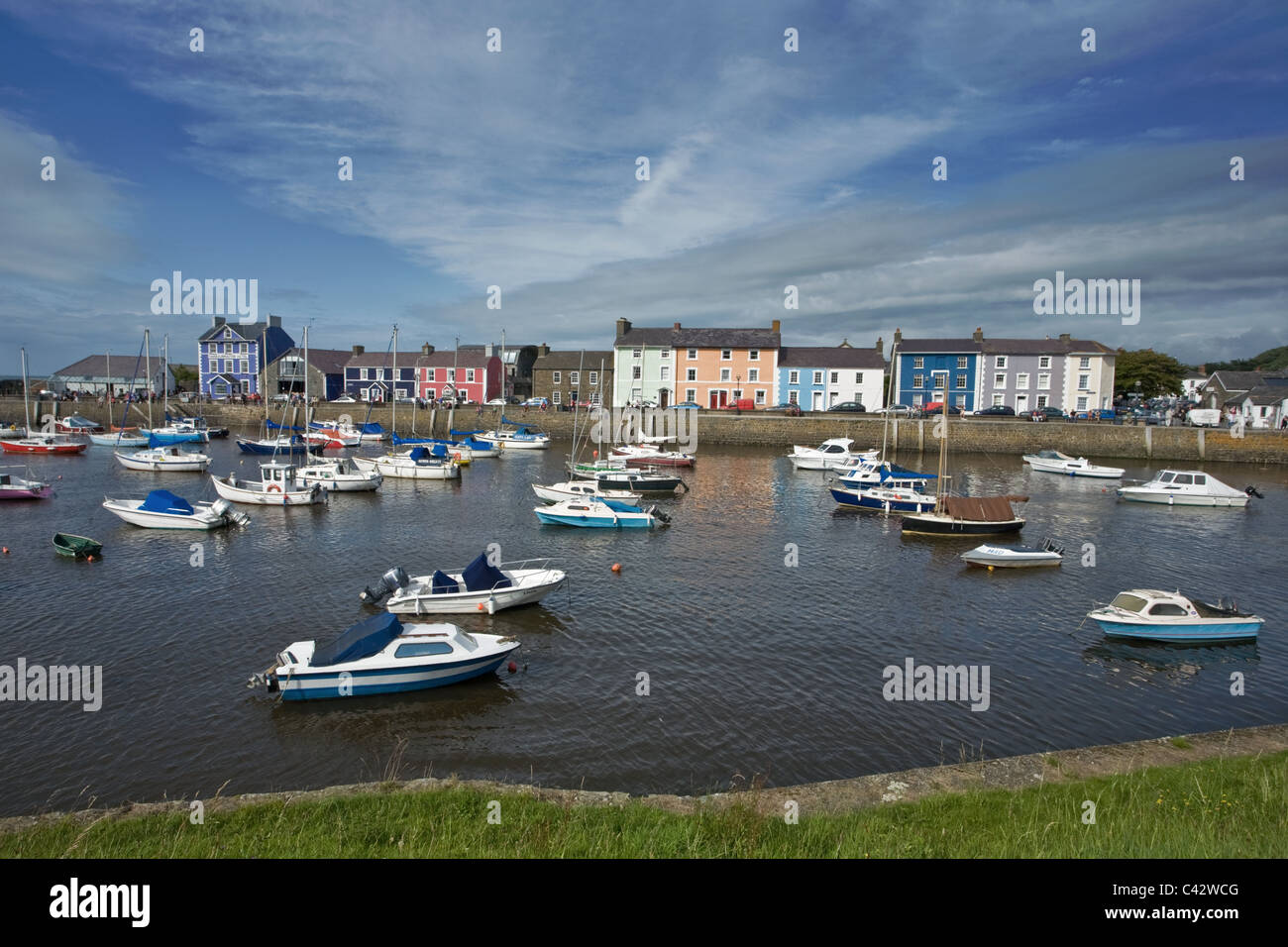 Aberaeron Harbour, Wales Stock Photo - Alamy