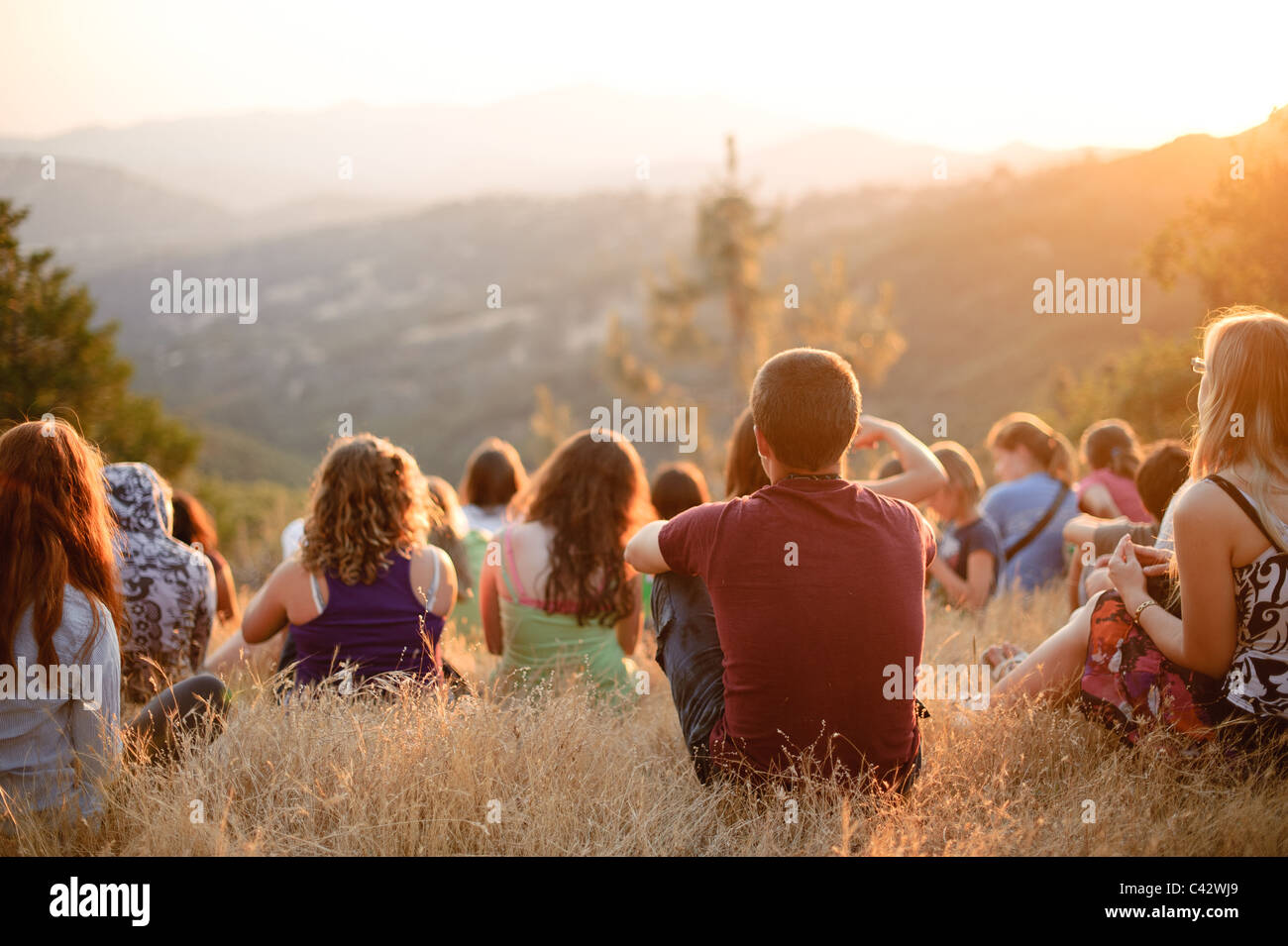 Watching sunset camp hi-res stock photography and images - Alamy